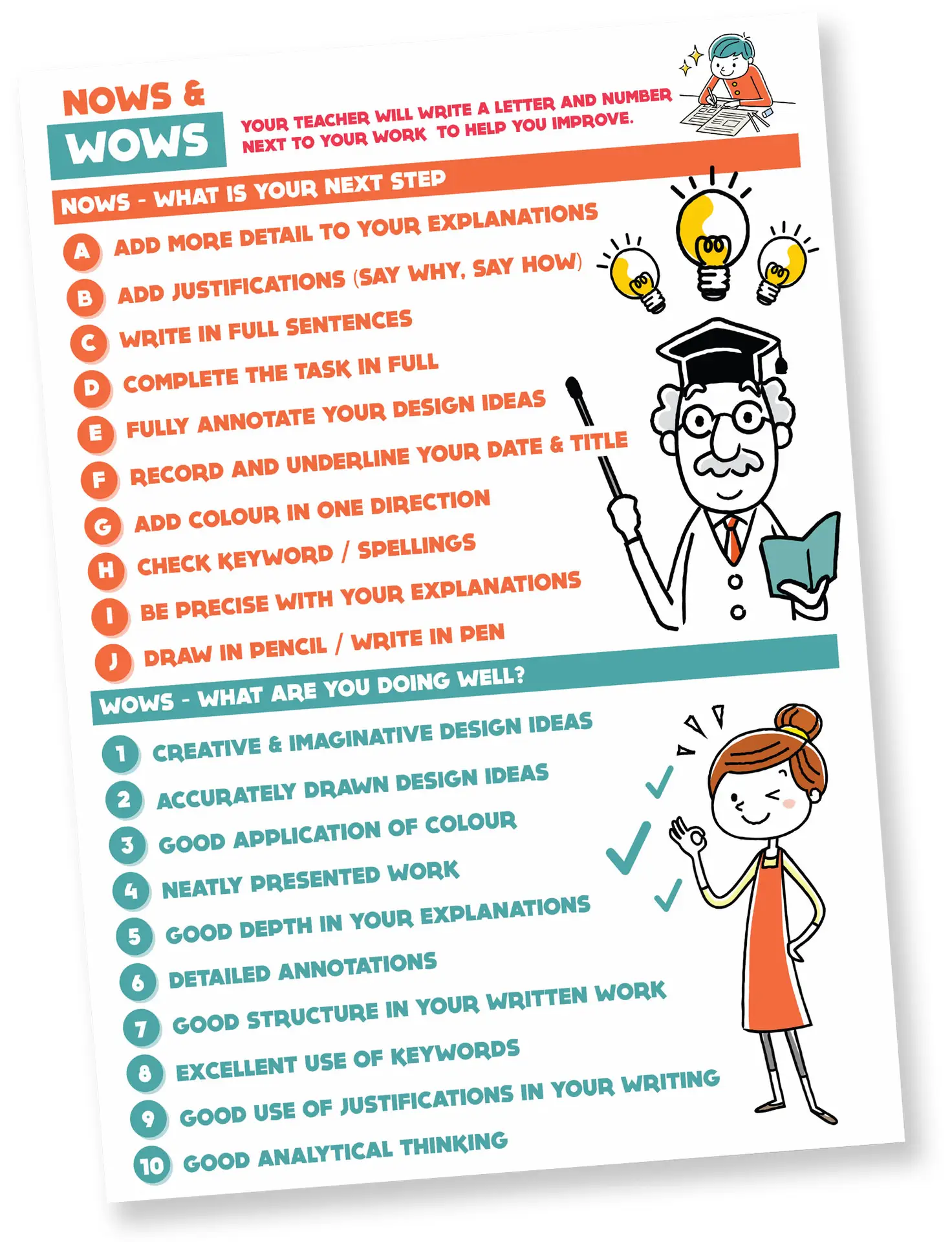 Nows and wows poster - studyblocks.ai