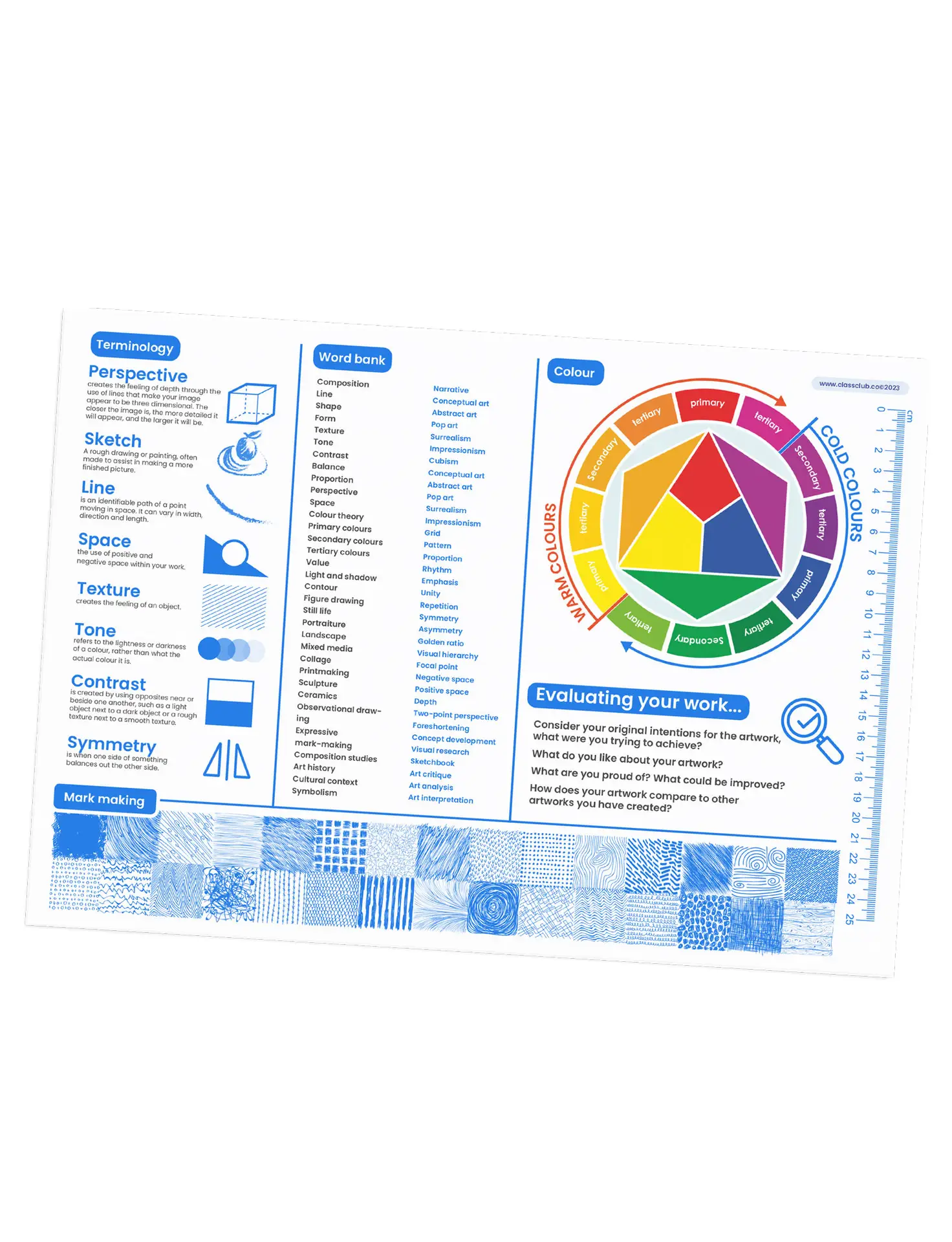 Art desk sheet - studyblocks.ai