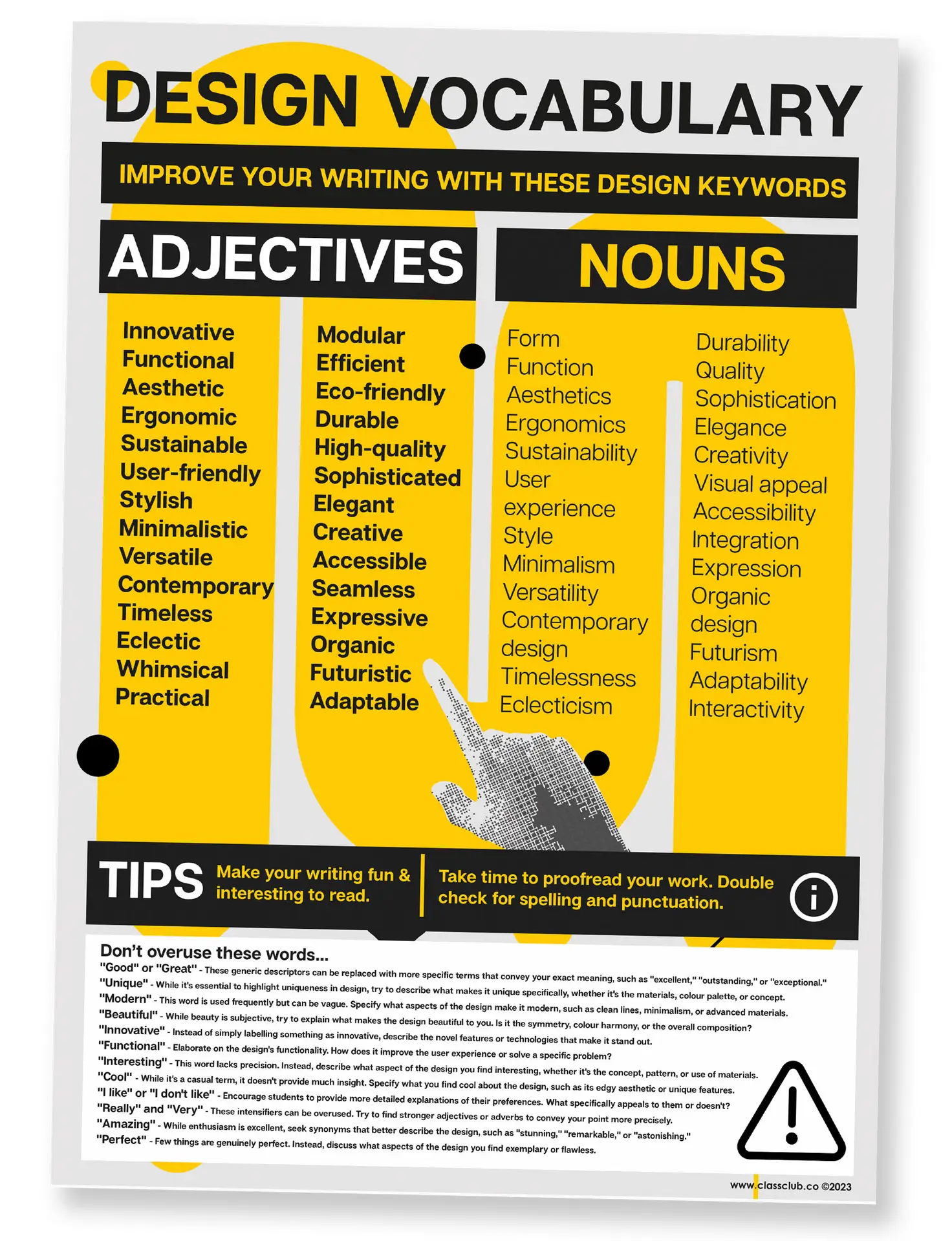 Design Vocabulary Poster - studyblocks.ai