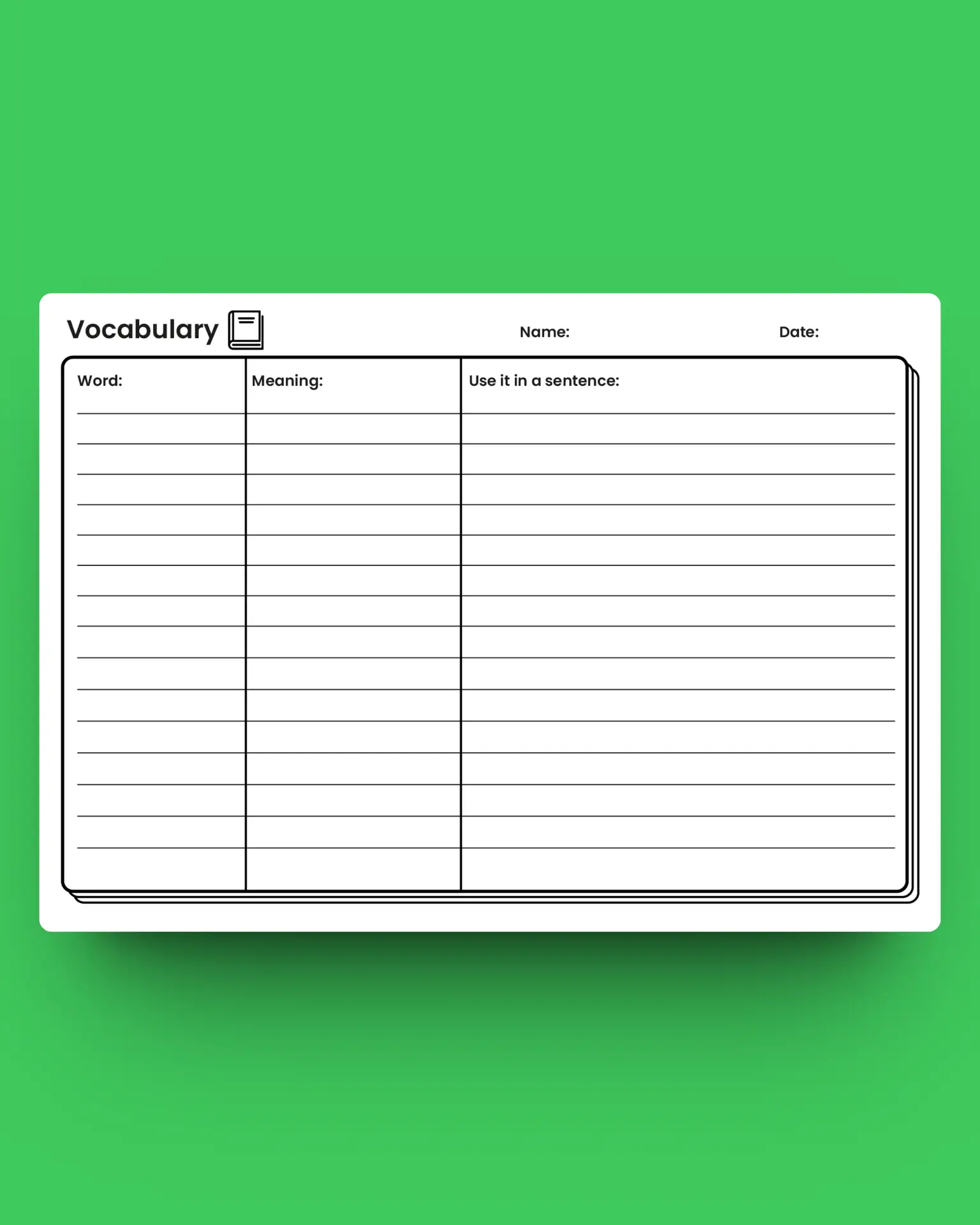 Vocab worksheet - studyblocks.ai