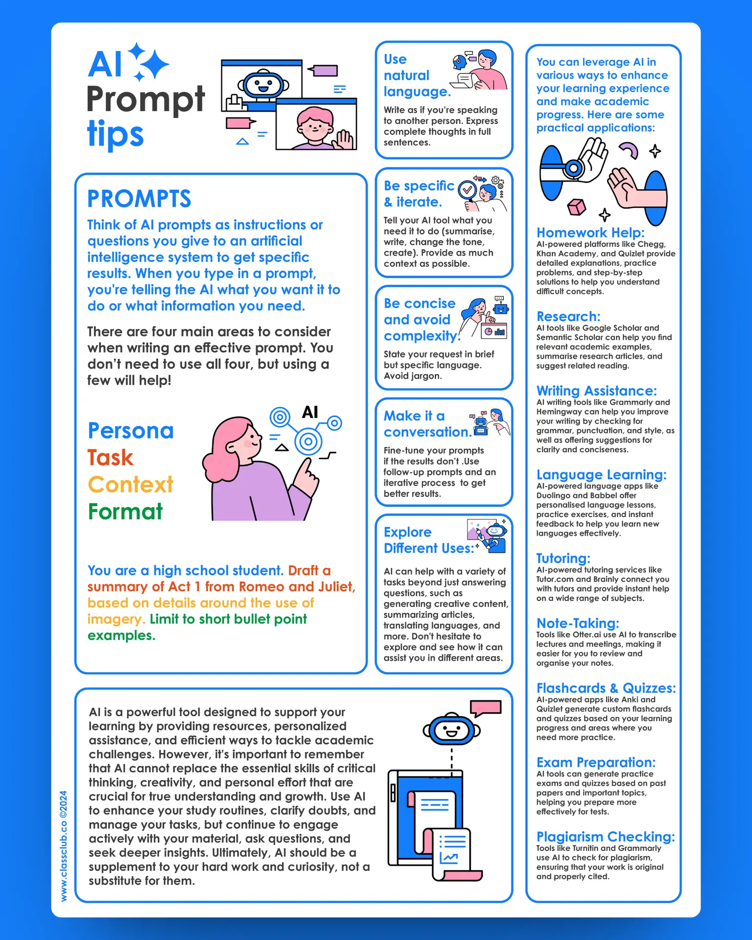 AI prompt tips - studyblocks.ai